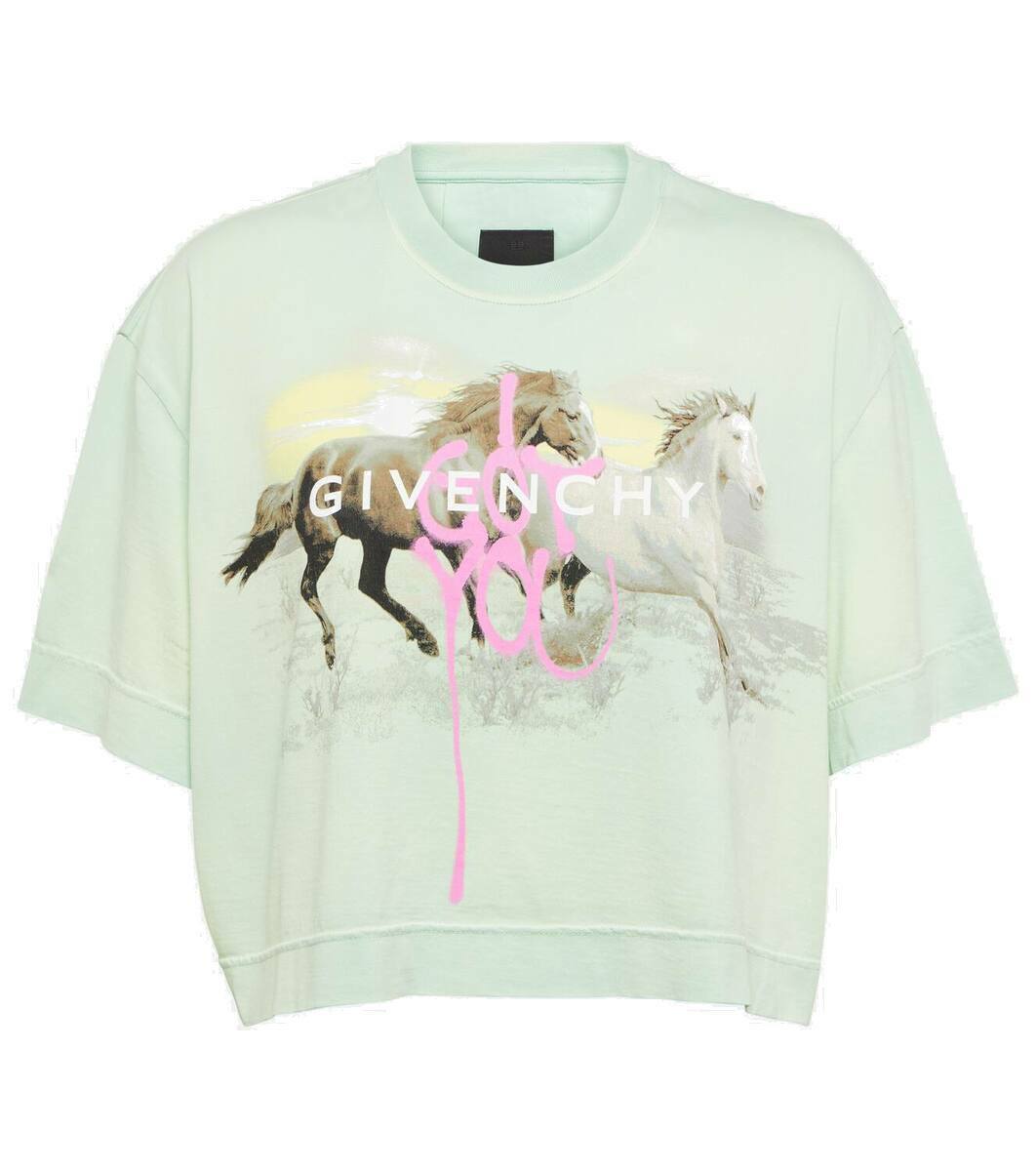 Givenchy x Chito printed cotton jersey cropped T-shirt Givenchy