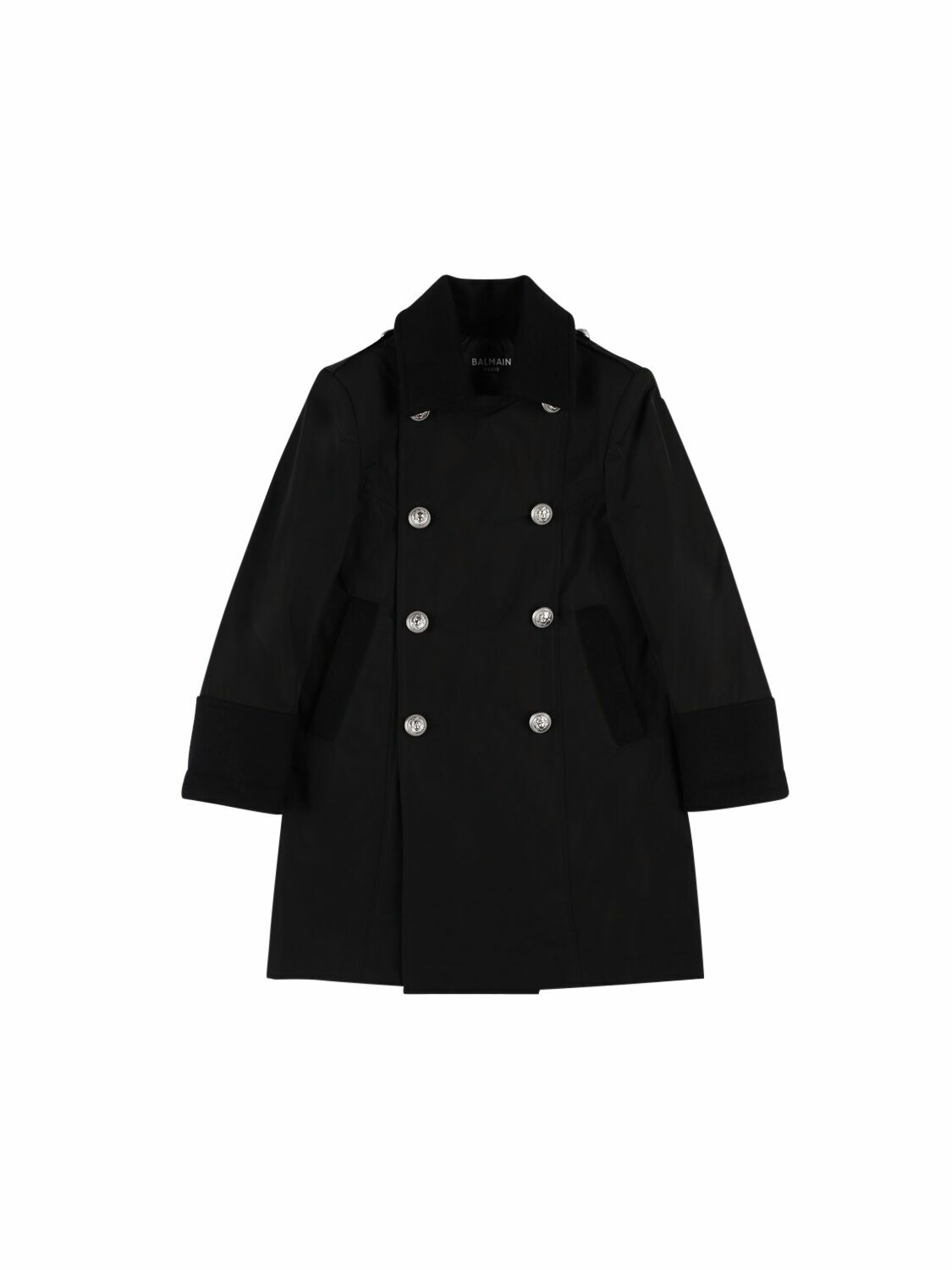 BALMAIN Cotton Blend Double Breast Coat Balmain