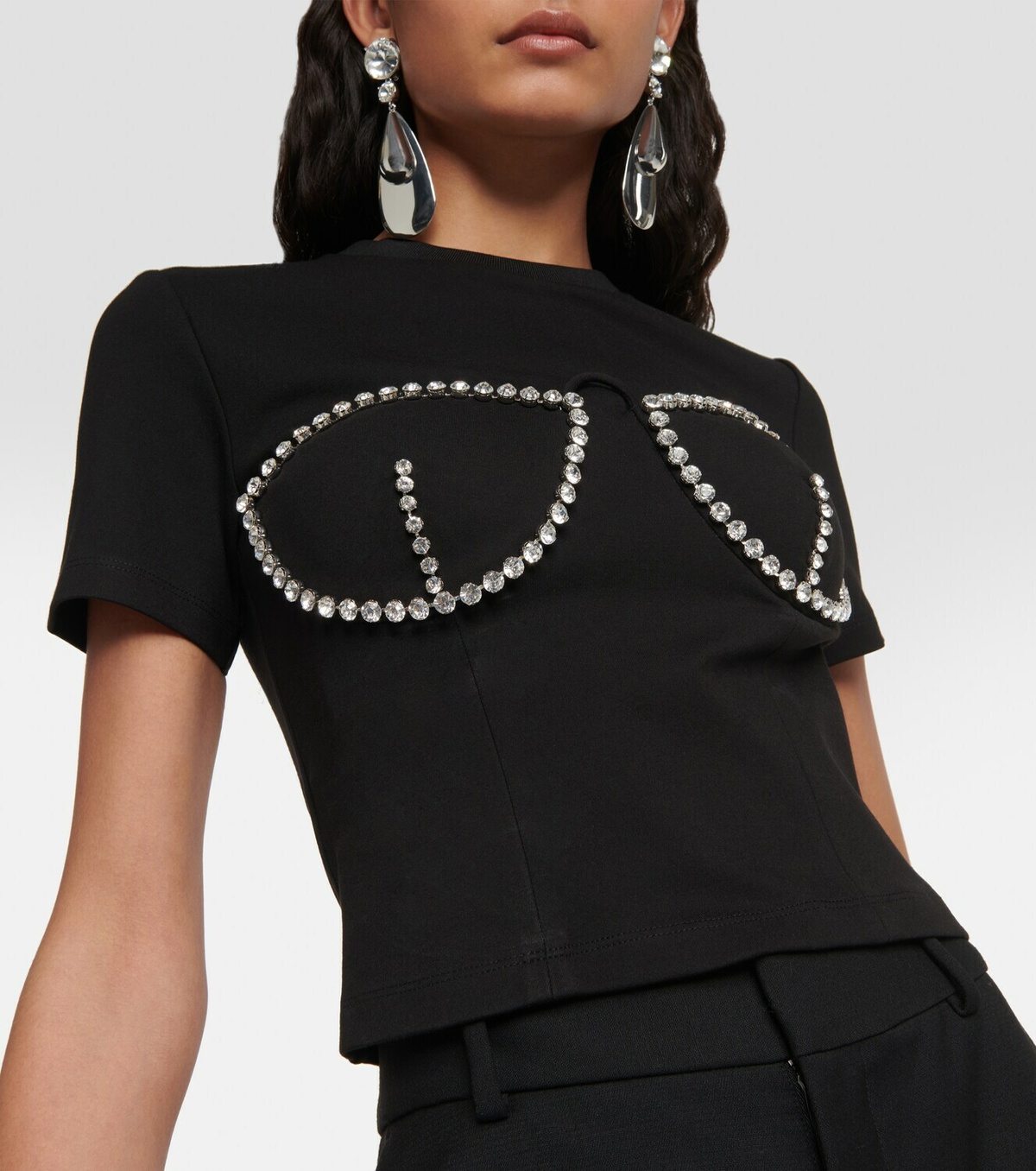 Area Embellished crop top AREA