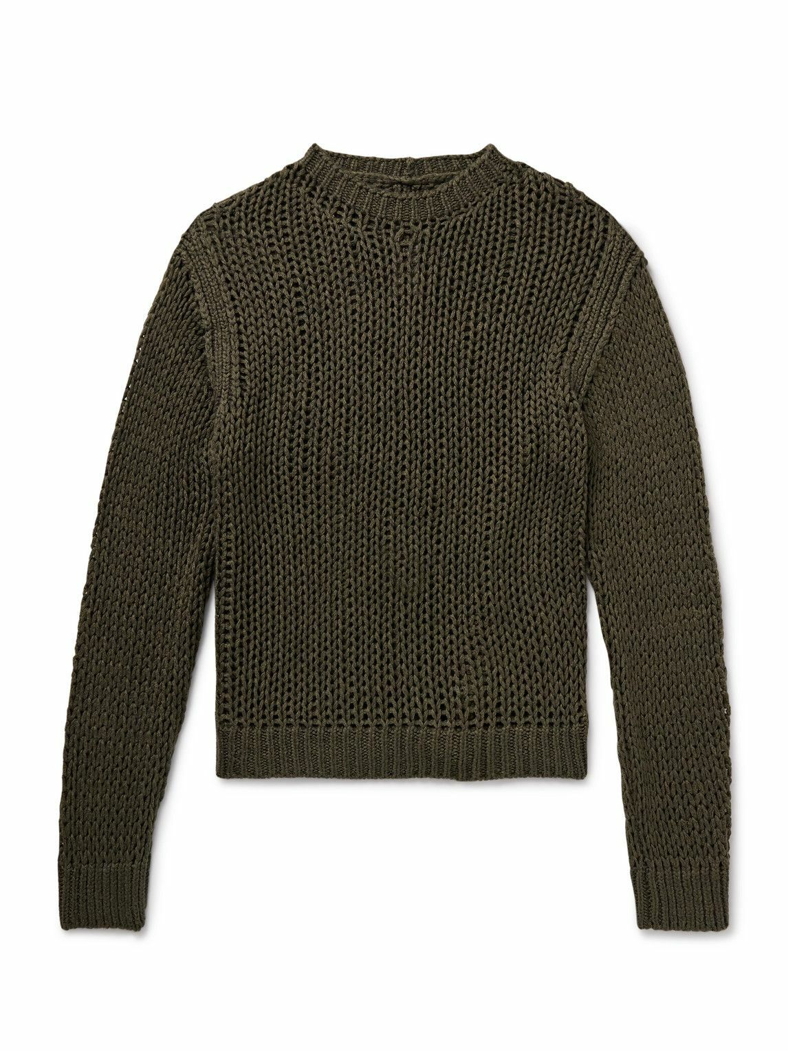 Rick Owens - Las Palmas Open-Knit Cashmere and Silk-Blend Sweater ...