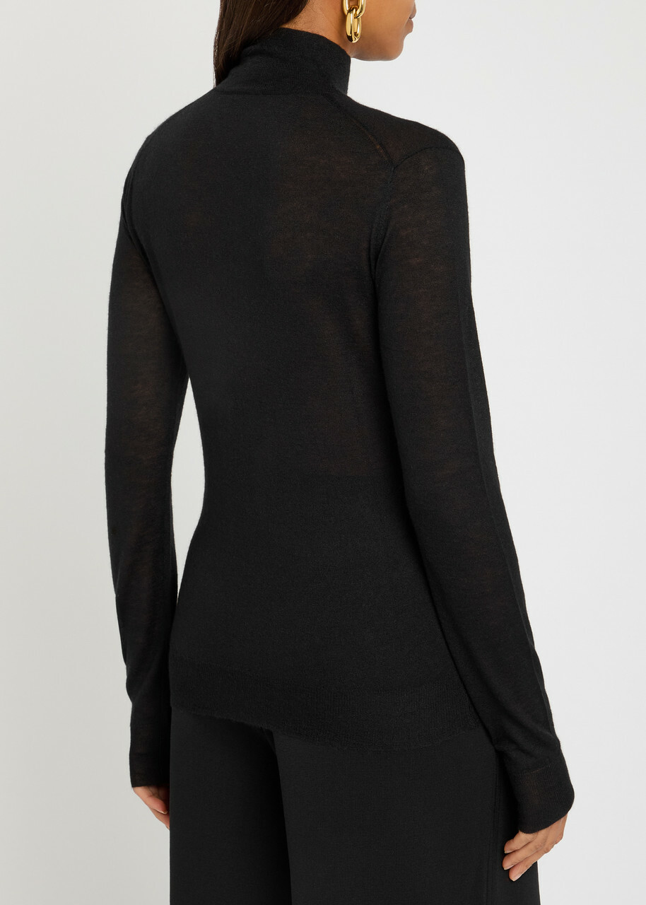 Joseph High-neck Cashmere Knit top Black Joseph