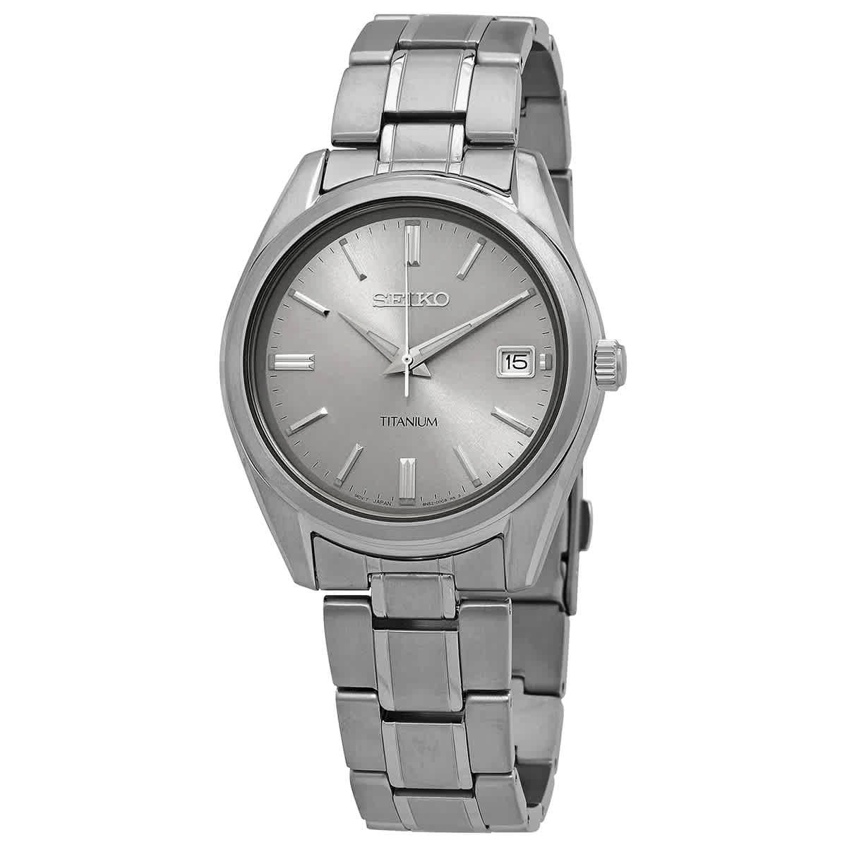 Seiko Essentials Quartz Silver Dial Mens Watch SUR369 Seiko