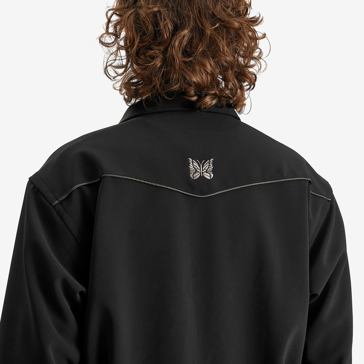 Needles Men's Piping Cowboy Jacket in Black Needles