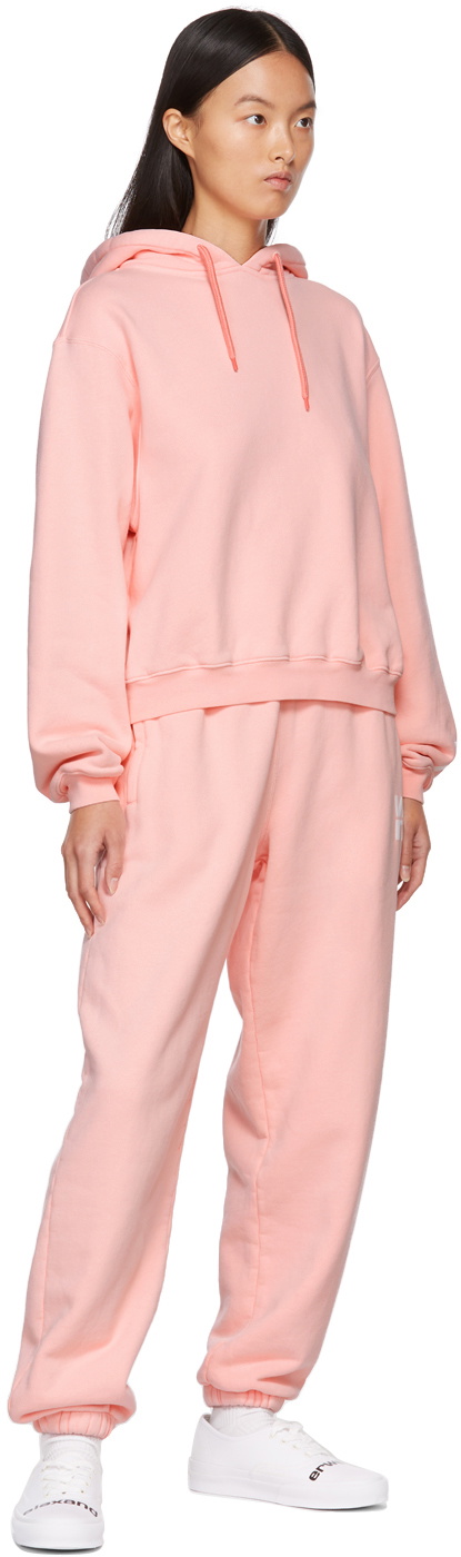alexanderwang.t Pink Puff Logo Structured Hoodie alexanderwang.t