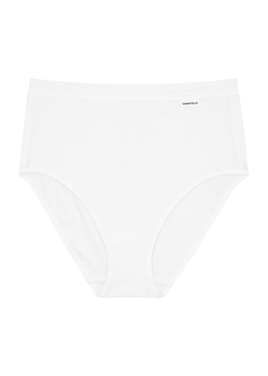 Chantelle Comfort High-waist Stretch-cotton Briefs White Chantelle