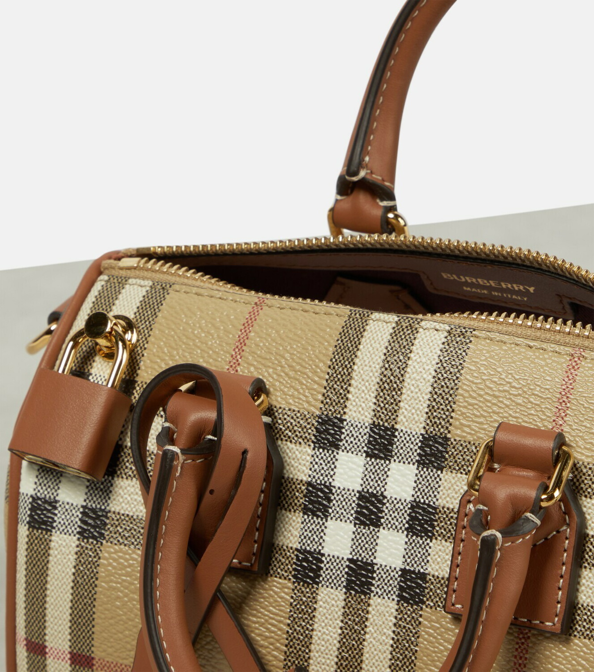 Burberry Burberry Check Mini canvas tote bag Burberry