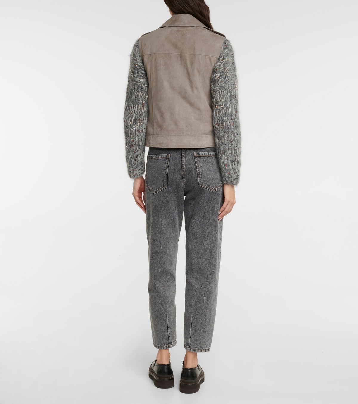 Brunello Cucinelli - Suede biker vest Brunello Cucinelli