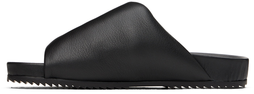 Rick Owens Kids Black Puffer Slides Rick Owens