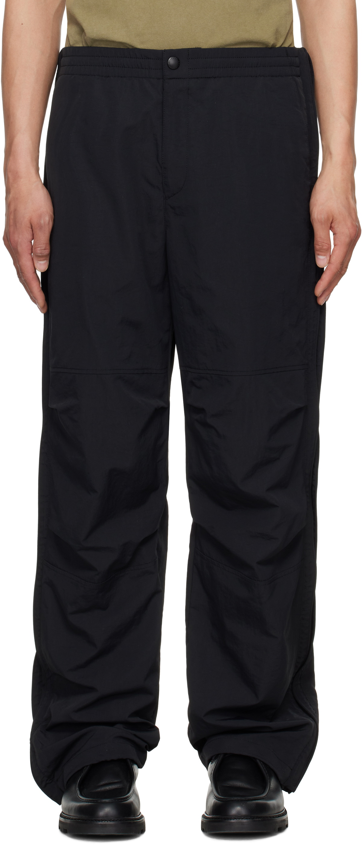 Solid Homme Black String Detail Trousers Solid Homme