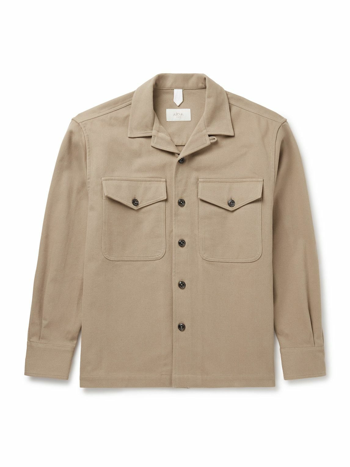 Altea - Chuck Convertible-Collar Brushed Cotton-Drill Jacket - Brown Altea