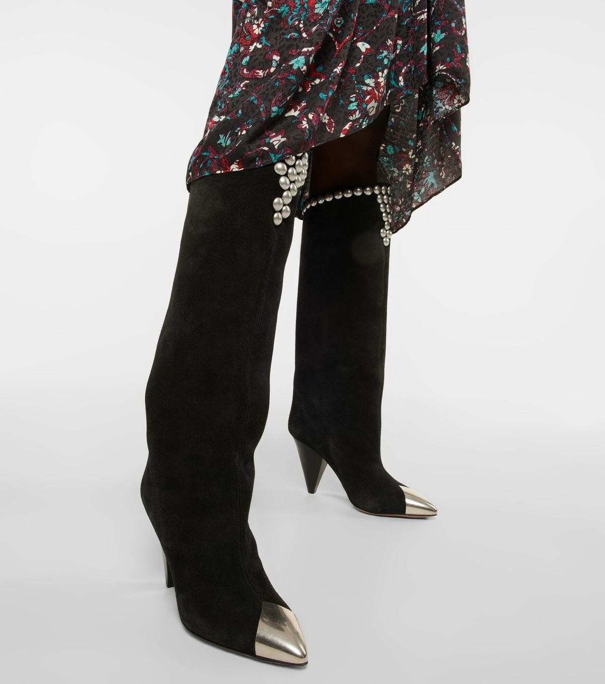 Isabel Marant - Studded suede knee-high boots Isabel Marant