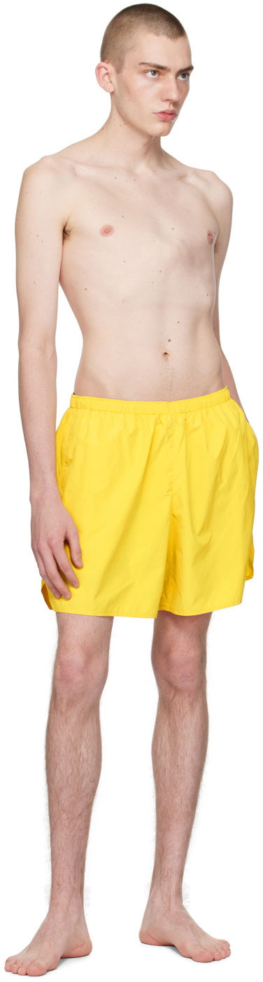 Acne Studios Yellow Reflective Tape Swim Shorts Acne Studios