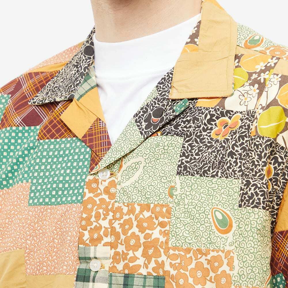 Bode Men's Diagonal Square Patchwork Overshirt in Multi Bode