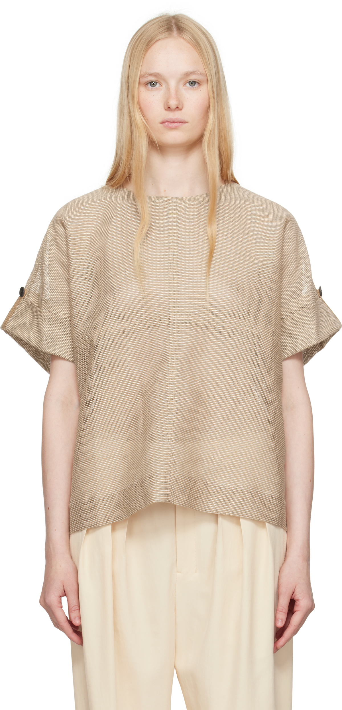 ISSEY MIYAKE Tan Papyrus T-shirt Issey Miyake Men