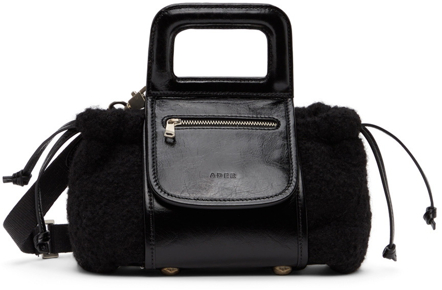 ADER error Black Wool Top Handle Bag ADER error