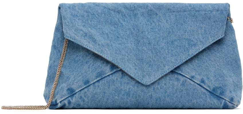 Dries Van Noten Blue Denim Envelope Bag Dries Van Noten