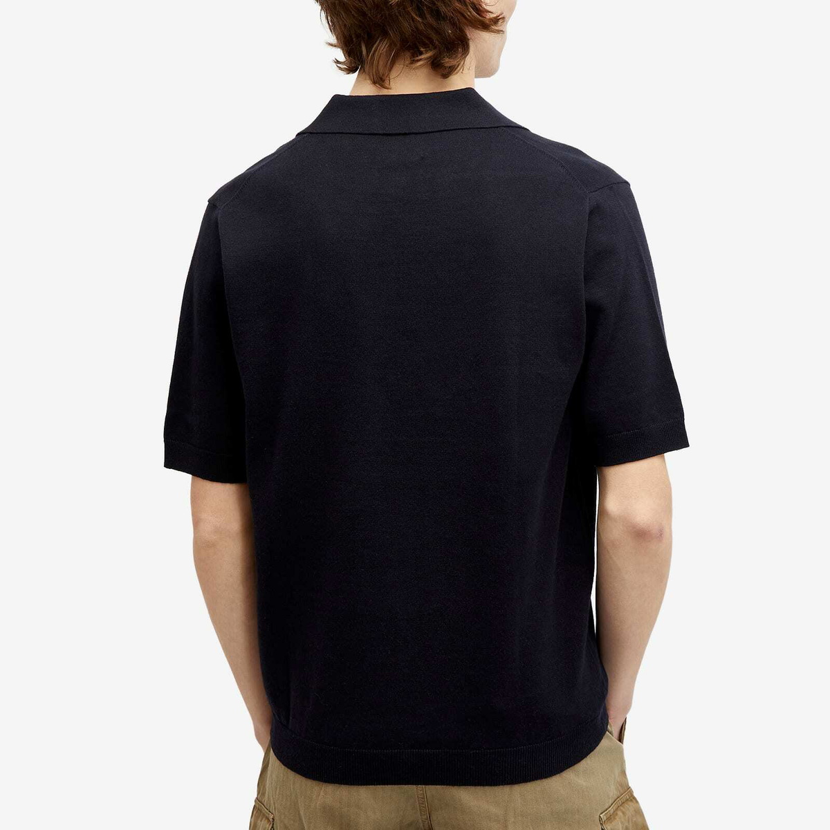 Norse Projects Men's Leif Cotton Linen Polo Shirt in Dark Navy Norse ...