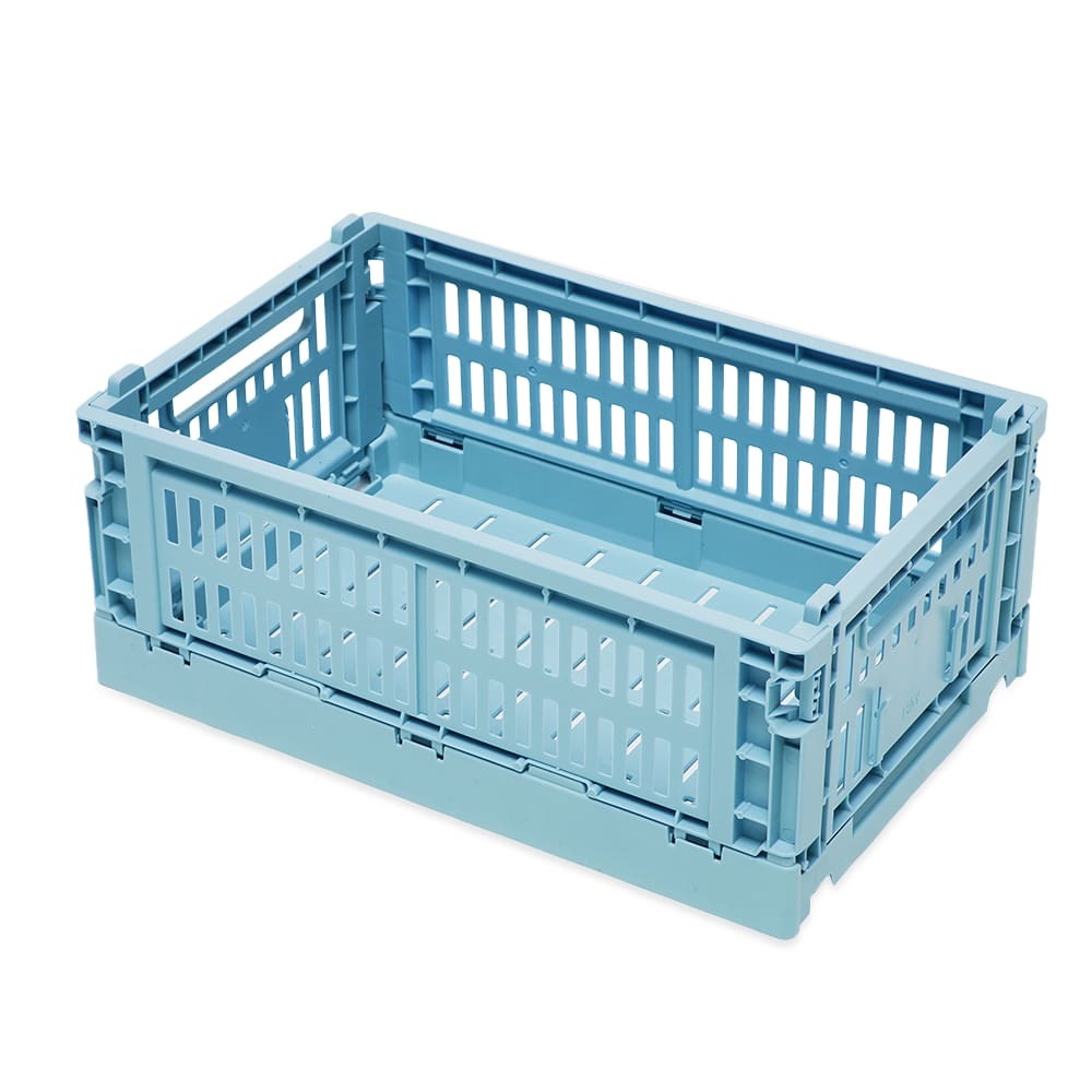 HAY Small Recycled Colour Crate in Light Blue HAY