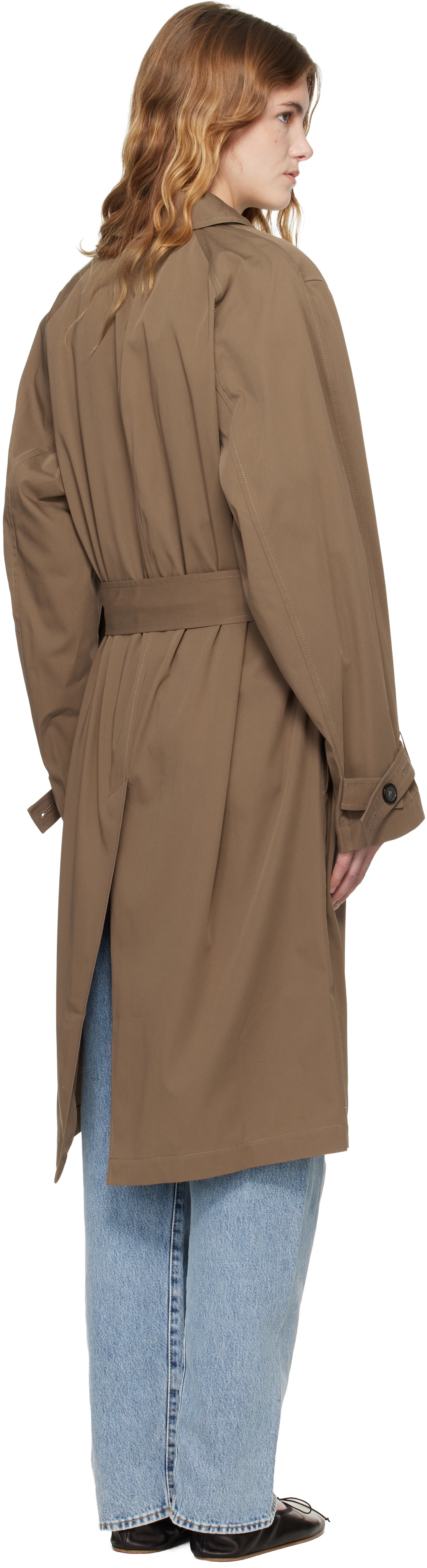 TOTEME Khaki Light Spring Trench Coat Toteme