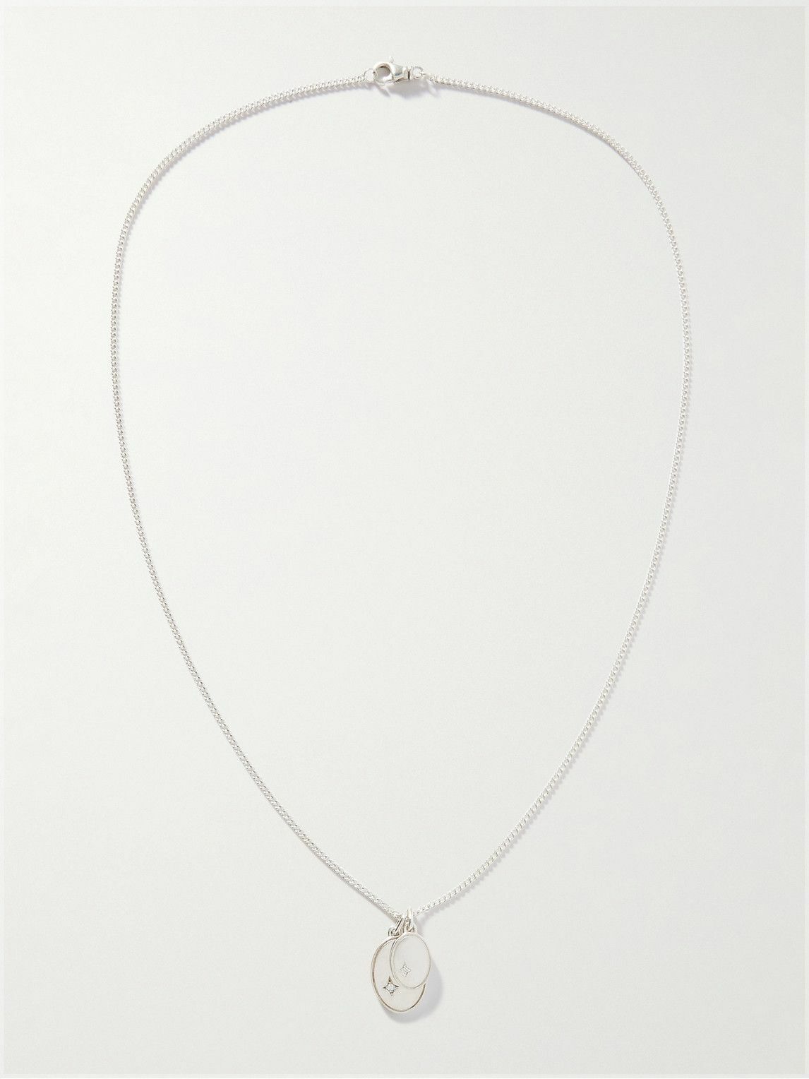M. Cohen - Gudo Oval Sterling Silver Diamond Necklace M.Cohen