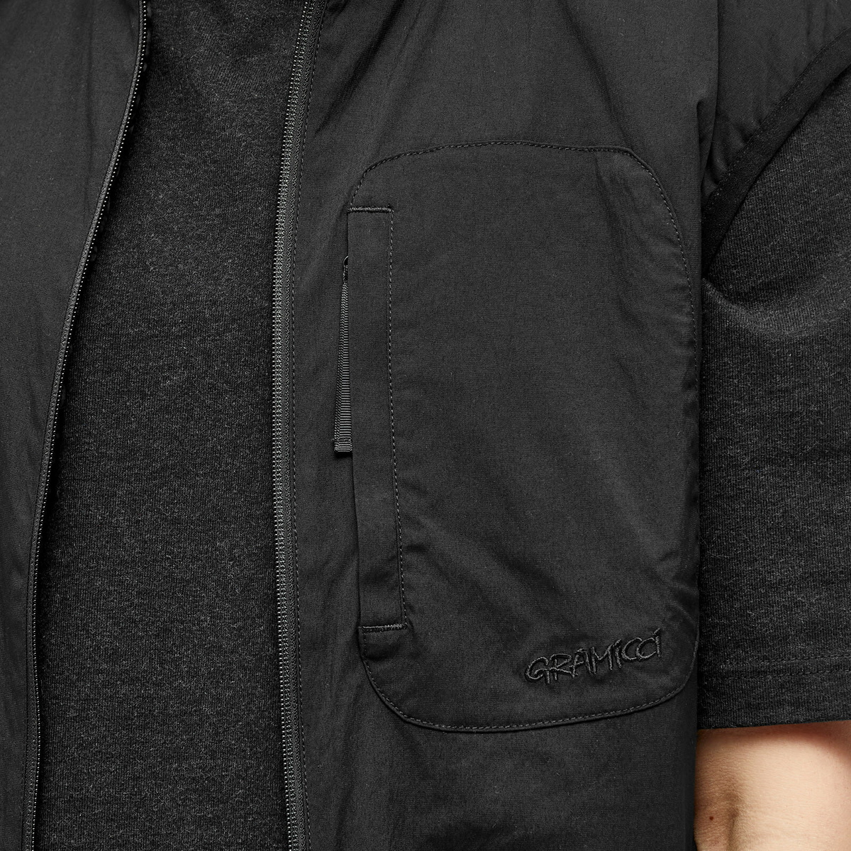 Gramicci Men's Softshell EQT Padding Vest in Black Gramicci