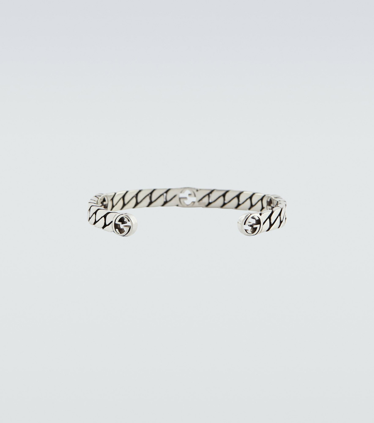 Gucci - Sterling silver Interlocking G bracelet Gucci