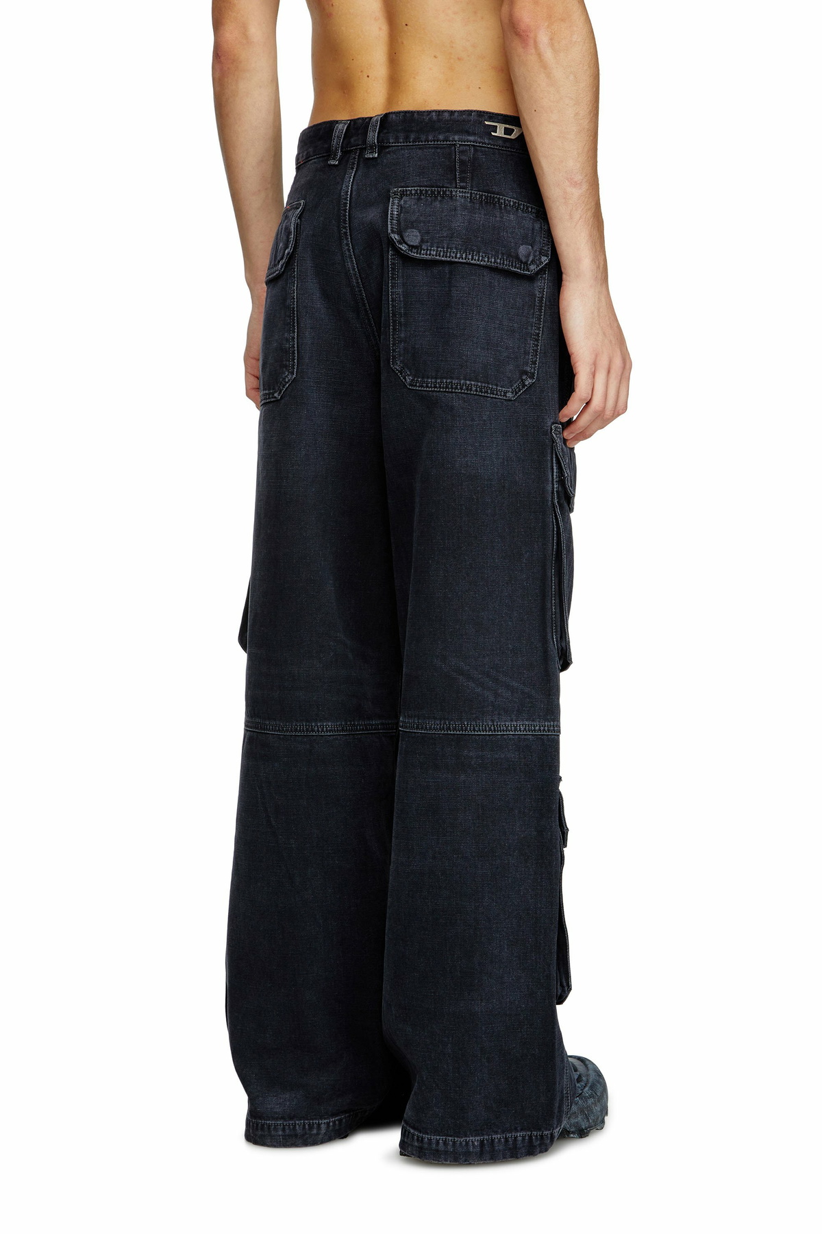 Diesel Relaxed Jeans - D-Touch - Jeans Mens in Black Diesel