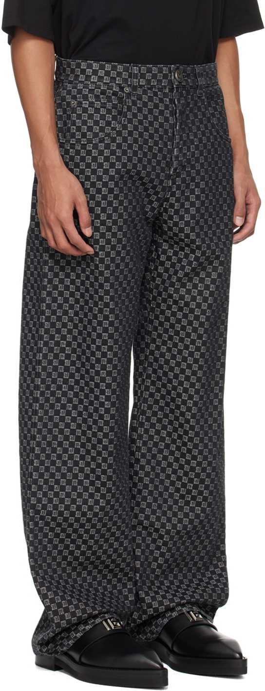 Balmain Black Monogram Jeans Balmain