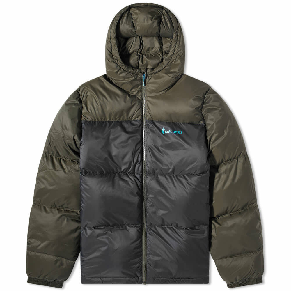 Cotopaxi Men's Solazo Hooded Down Jacket in Iron/Black Cotopaxi