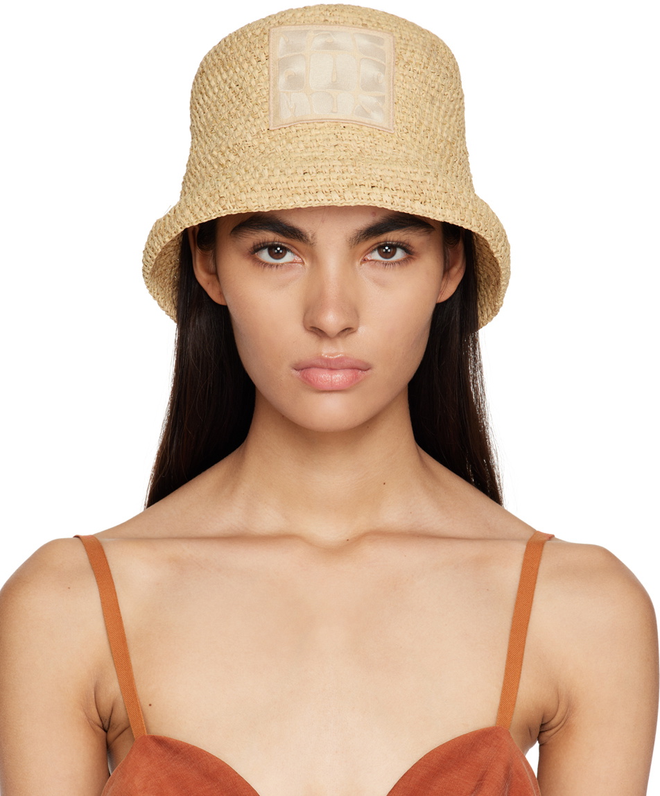 Jacquemus Beige Le Raphia 'Le Bob Ficiu' Hat Jacquemus