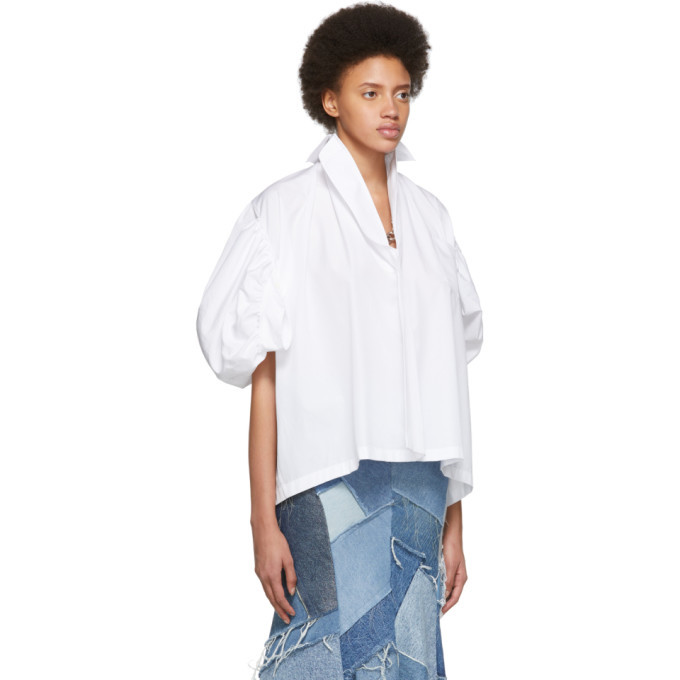 Junya Watanabe White Gathered Sleeve Blouse Junya Watanabe