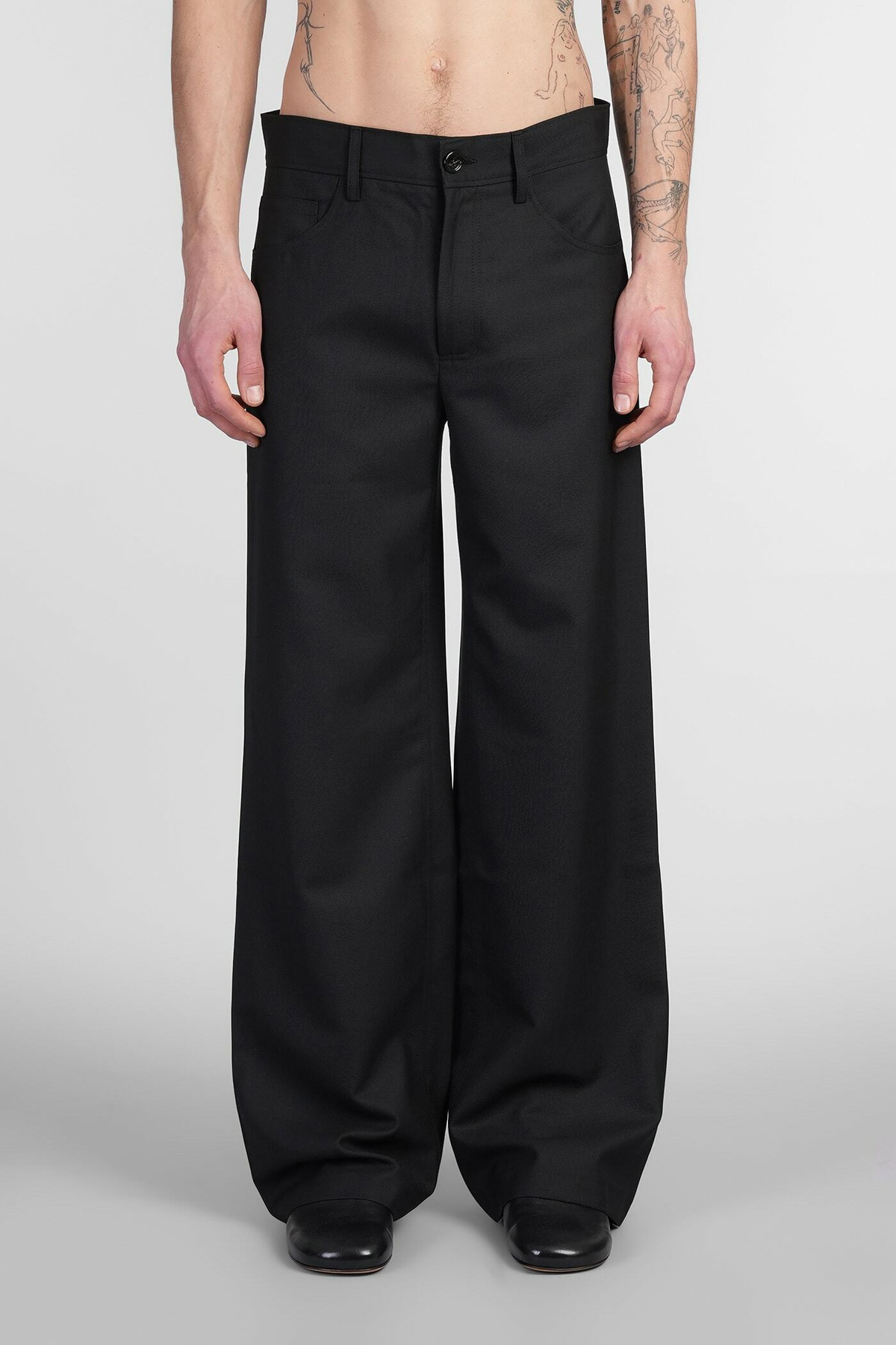 Séfr Jiro Pants In Black Wool Séfr