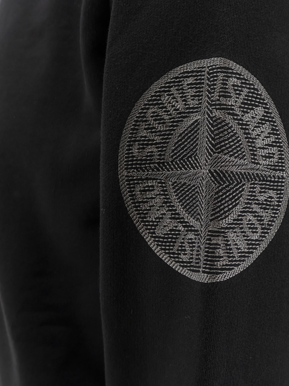 Stone Island Cotton Sweatshirt With Logo Embroidery On The Left Sleeve ...