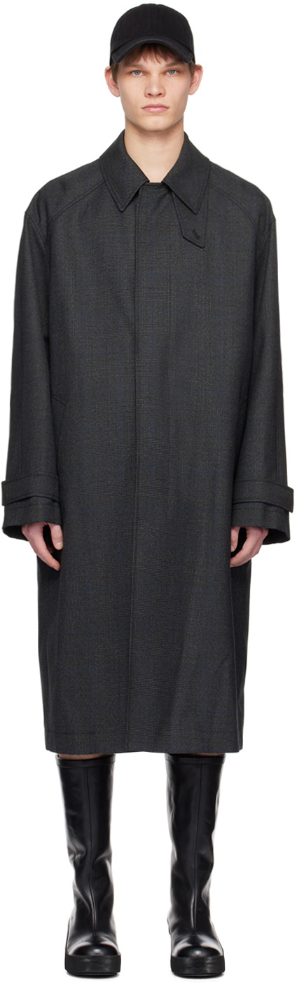 Juun.J Gray Check Coat Juun.J