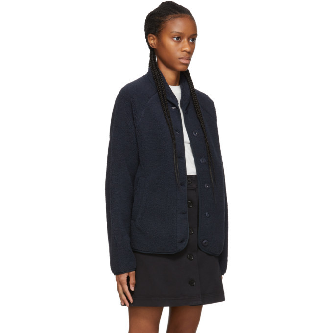 YMC Navy Fleece Beach Jacket YMC
