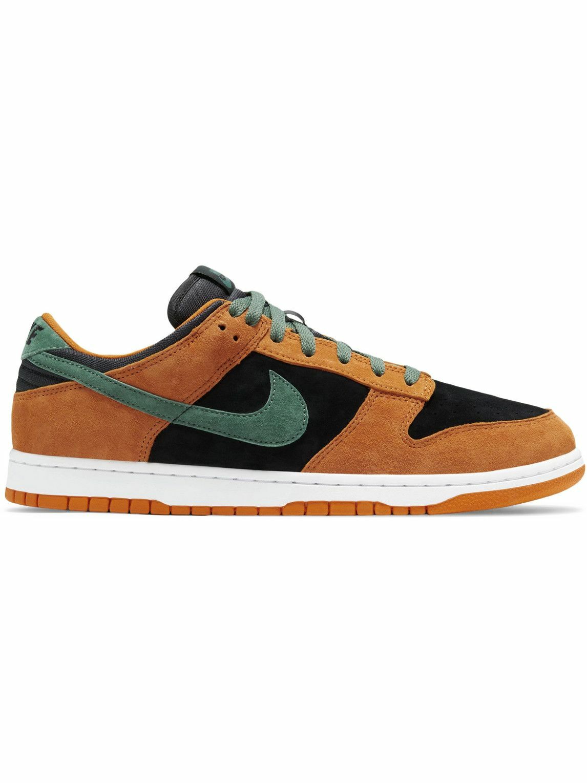 Nike - Dunk Low Mesh-Trimmed Suede Sneakers - Brown Nike