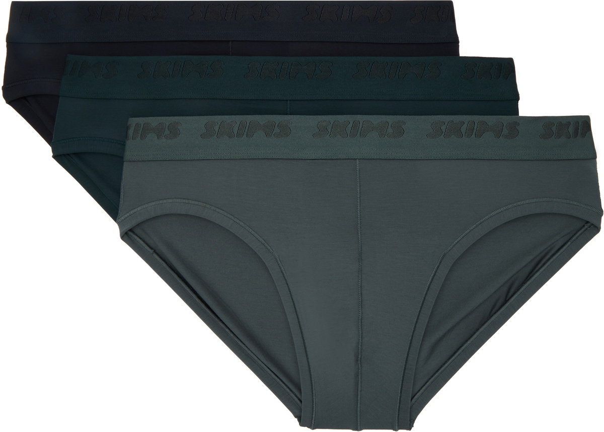 SKIMS Three-Pack Multicolor SKIMS Stretch Briefs SKIMS