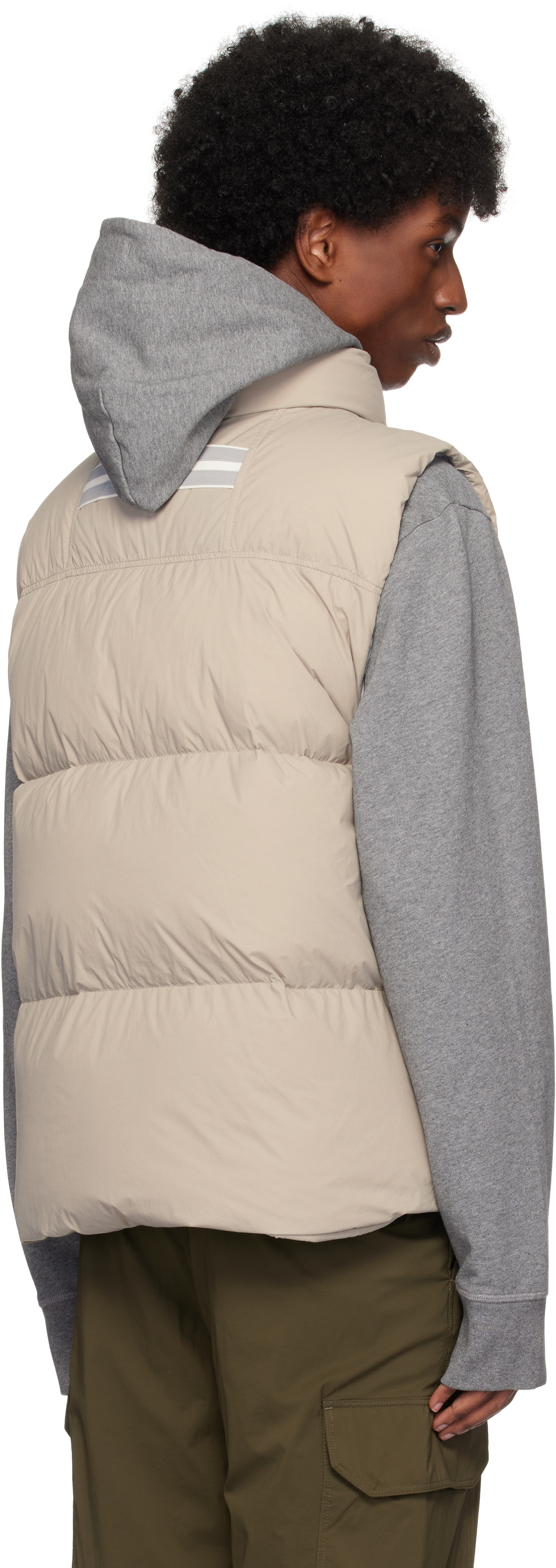 Canada Goose Beige White Label Lawrence Down Vest Canada Goose