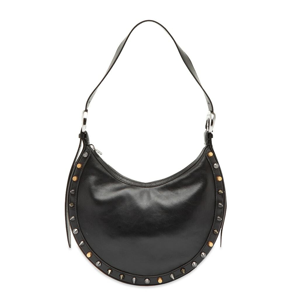 Marine Serre Women's Crescent Moon Leather Bag in Black Marine Serre