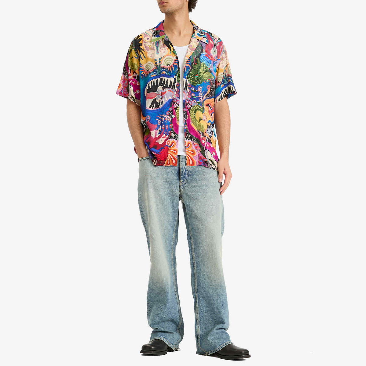 Endless Joy Men's Brain Smasher Vacation Shirt in Multi Endless Joy