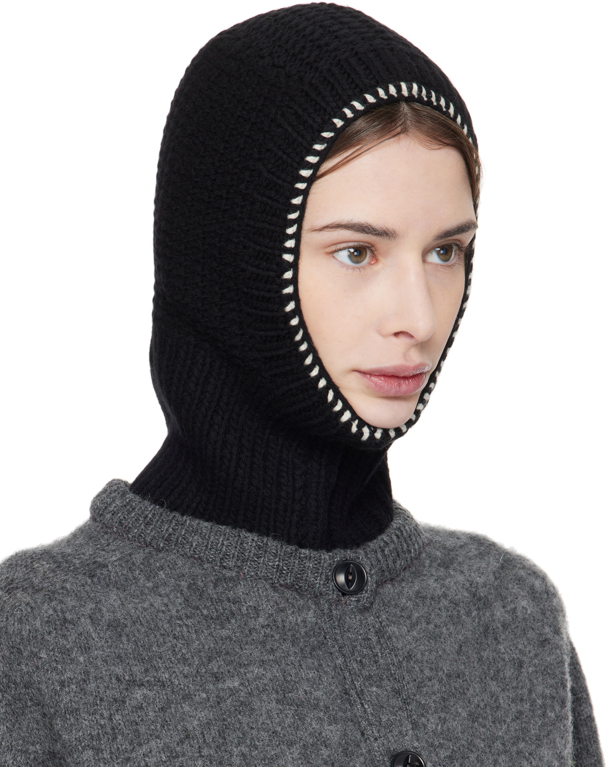 YMC Black Wool Balaclava YMC