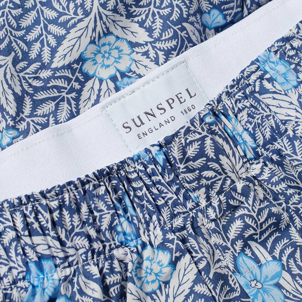 Sunspel Men's Printed Boxer Short in Liberty Blue Fern Sunspel