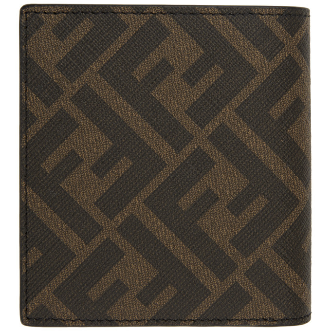 Fendi Black and Red Forever Fendi Bifold Wallet Fendi