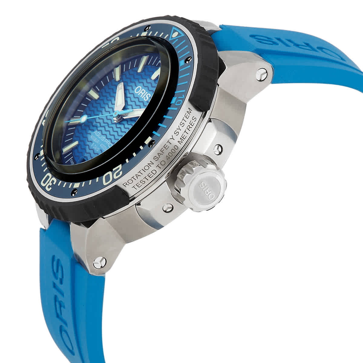 Oris Oris Aquis Pro Automatic Crystal Blue Dial Mens Watch 01 400 7777 ...
