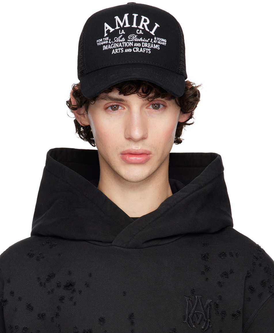 AMIRI Black 'Art District' Trucker Cap Amiri