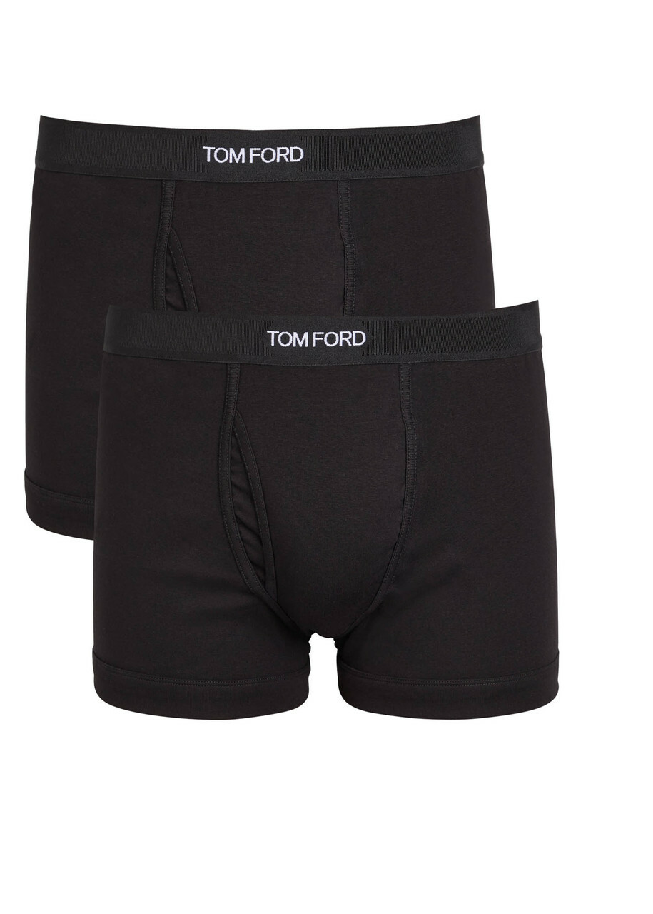 Tom Ford Stretch-cotton Boxer Briefs set of two Black TOM FORD