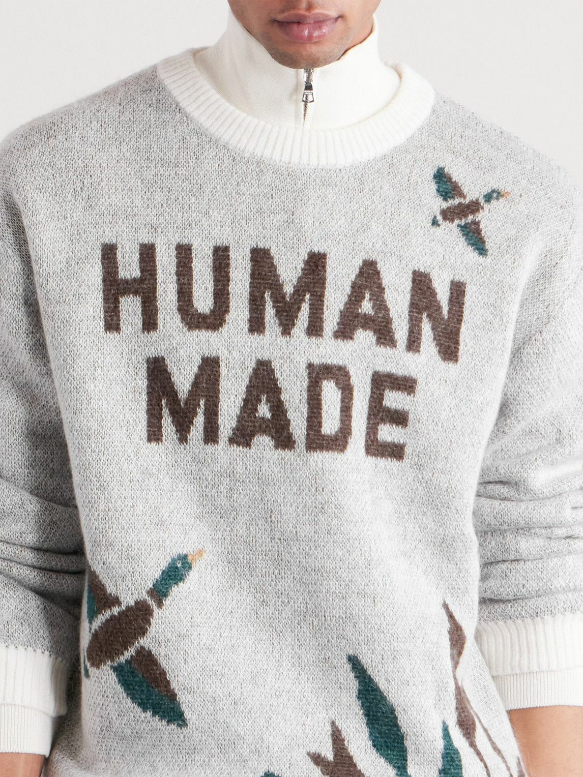 Human Made - Jacquard-Knit Sweater - Gray Human Made