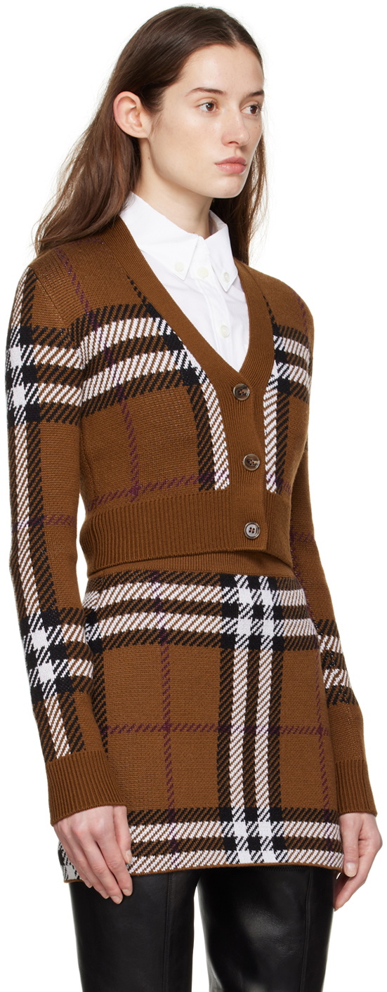 Burberry Brown Vintage Check Cardigan Burberry