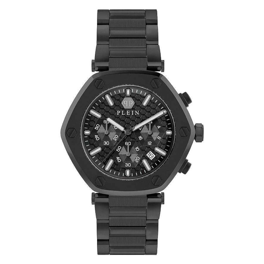 Philipp Plein The Hexagon Chronograph Quartz Black Dial Mens Watch ...