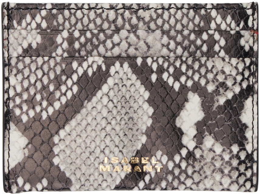 Isabel Marant Beige& Brown Chiba Card Holder Isabel Marant